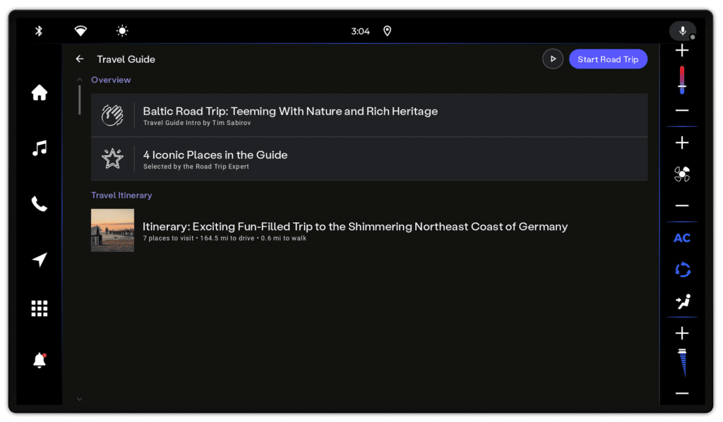 P3’s IVI system combined with Road.Travel app brings curated travel ...