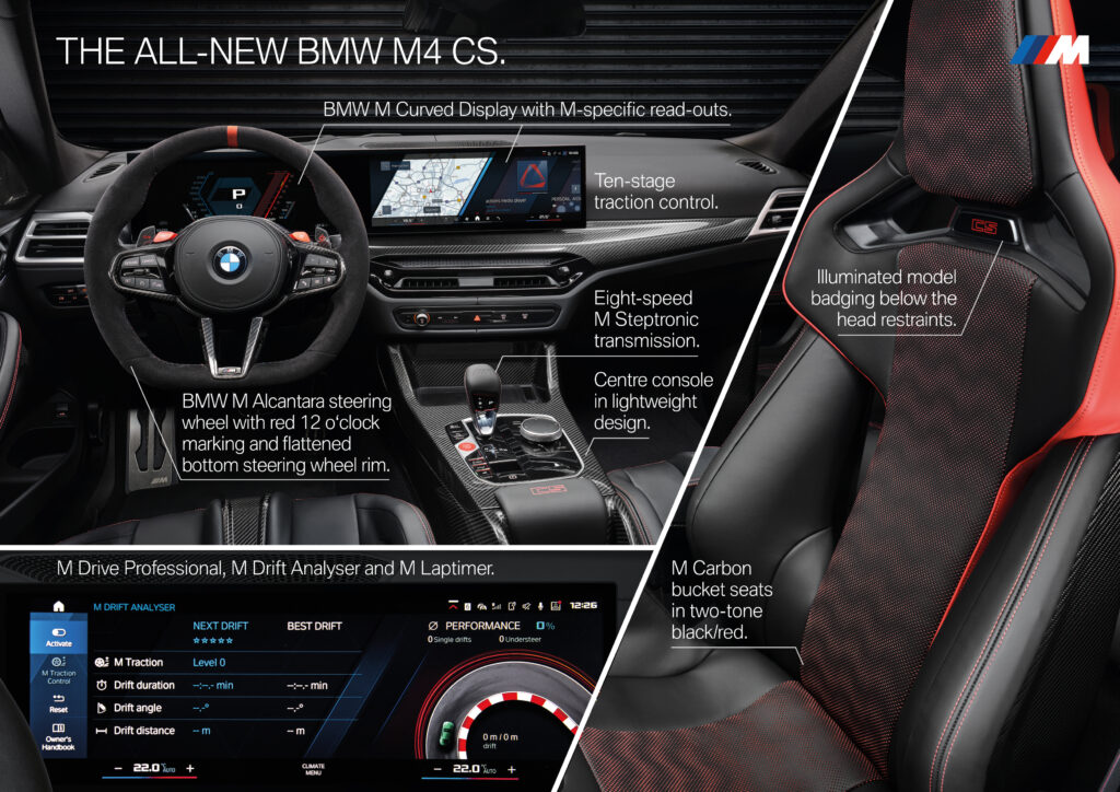 All-new BMW M4 CS features interior upgrades and enhanced performance ...